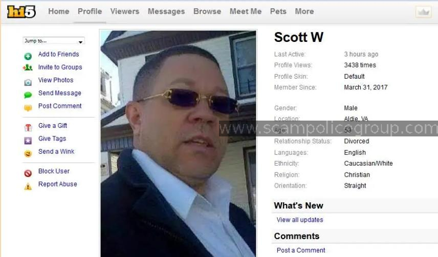 Congrats-your-busted 56: 419 Scam/Romance Scam: SCOTT WILLIAMS ...