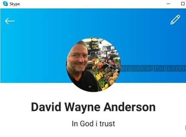 Romance Scam/Advance Fee Fraud: DAVID WAYNE ANDERSON - Scampolice Group
